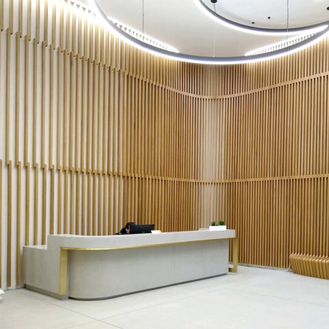 Curvy Concrete Reception Desk – Trueform Concrete