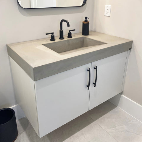 Vanity Top with Ramp Sink – Trueform Concrete