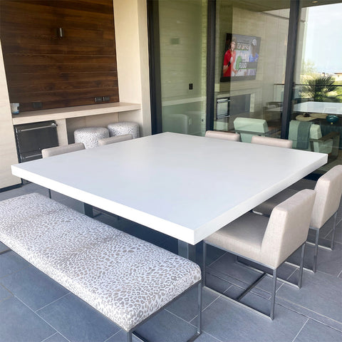 Square Outdoor Dining Table – Trueform Concrete