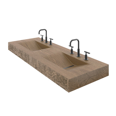 Tahoe Sink, 60" Double (Woodform® Collection) – Trueform Concrete