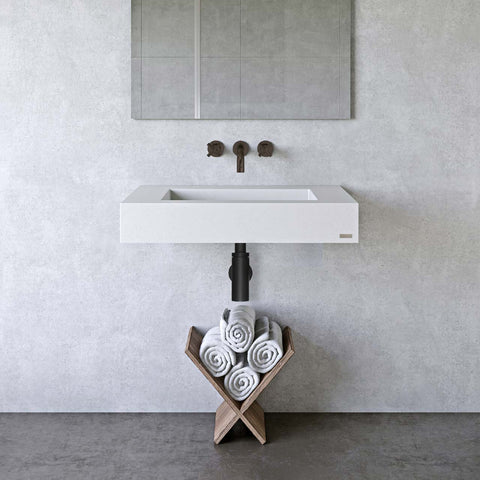 30" ADA Floating Concrete Ramp Sink – Trueform Concrete