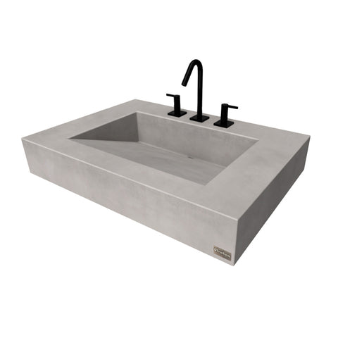 30" ADA Floating Concrete Ramp Sink – Trueform Concrete