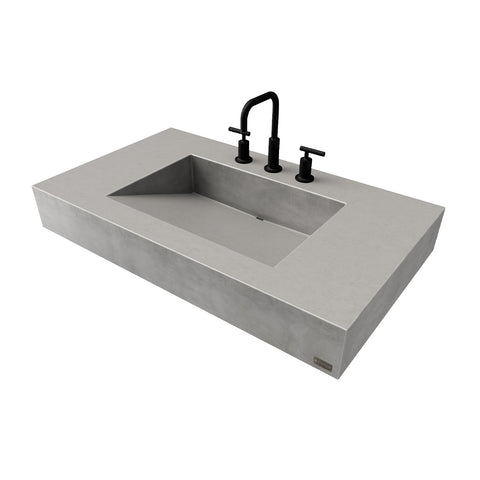 36" ADA Floating Concrete Ramp Sink – Trueform Concrete