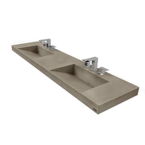 72" Contempo Concrete Double Sink – Trueform Concrete