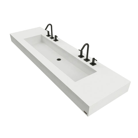 72" ADA Floating Concrete Rectangle Sink – Trueform Concrete
