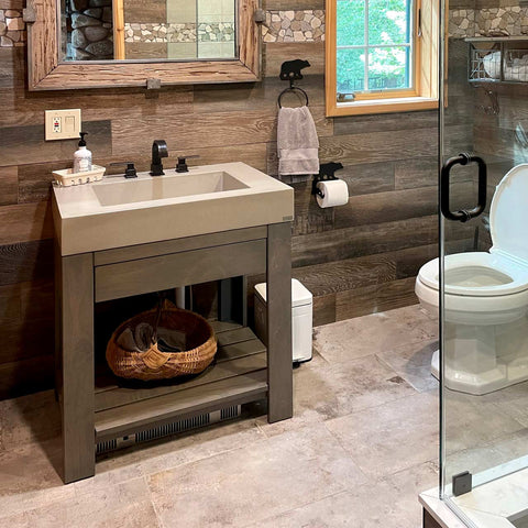 Lavare 30" Vanity with Rectangle Sink – Trueform Concrete