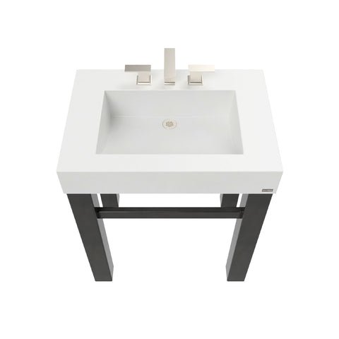 Industrial 30" Vanity with Half-Trough Sink – Trueform Concrete