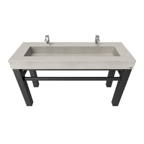 Industrial 60" Vanity with Rectangle Sink – Trueform Concrete