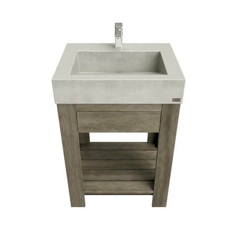 Lavare 24" Vanity with Ramp Sink – Trueform Concrete