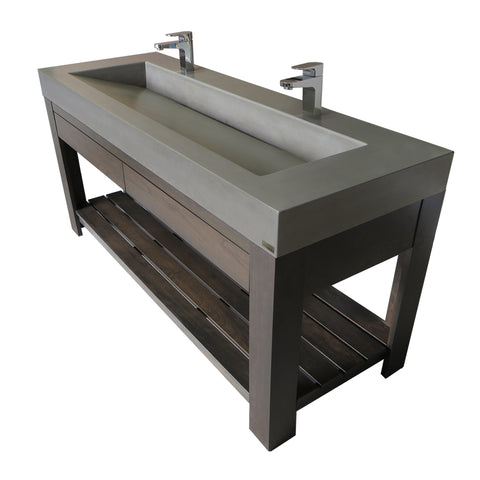 Lavare 60" Vanity with Ramp Sink – Trueform Concrete