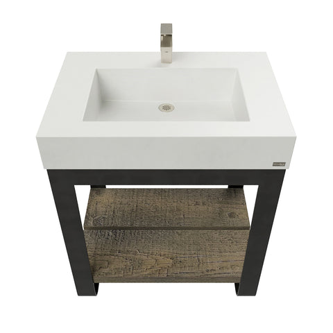 Outland 30" Vanity with Half-Trough Sink – Trueform Concrete