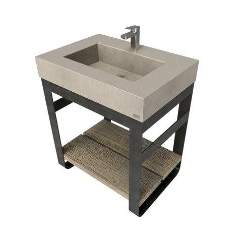 Outland 30" Vanity with Rectangle Sink – Trueform Concrete