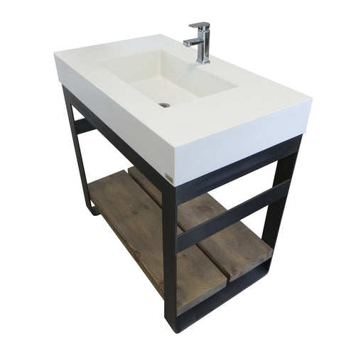 Outland 36" Vanity with Rectangle Sink – Trueform Concrete