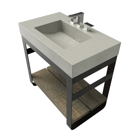 Outland 36" Vanity with Half-Trough Sink – Trueform Concrete