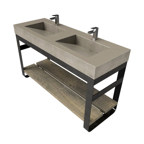 Outland 60" Vanity with Double Ramp Sink – Trueform Concrete