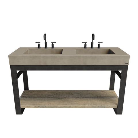 Outland 60" Vanity with Double Ramp Sink – Trueform Concrete