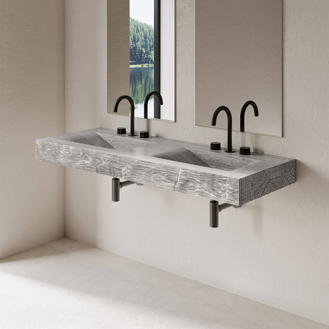 Tahoe Sink, 60" Double (Woodform® Collection) – Trueform Concrete